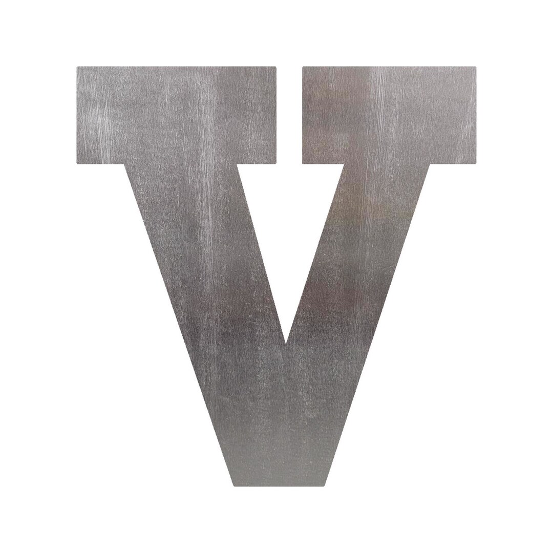 Lowercase Letter V Steel Cut Out Shape Metal Art Decoration Home Decor ...