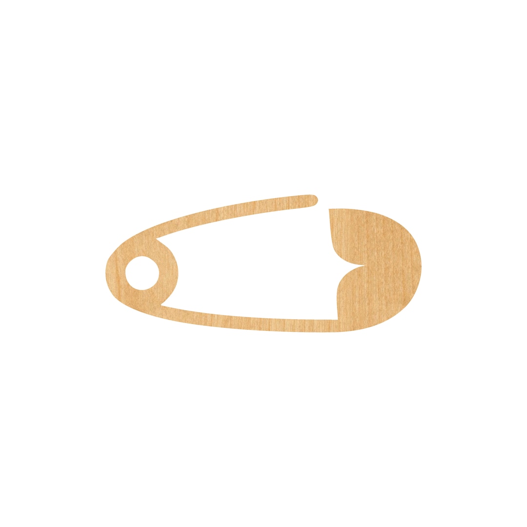 Safety Pin Laser Cut Out Wood Shape Craft Supply - Woodcraft Cutout - Etsy