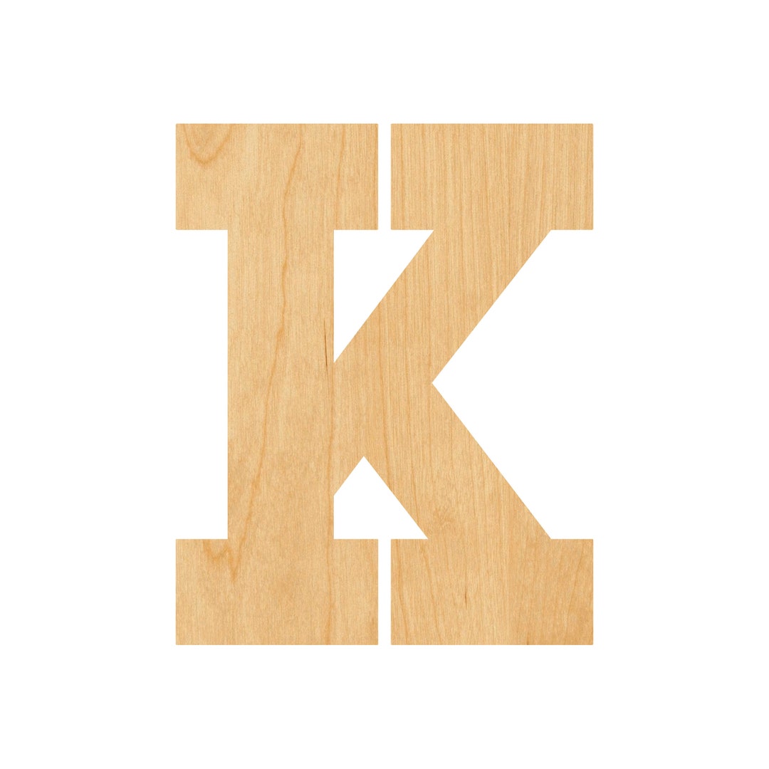 Letter K Laser Cut Out Wood Shape Craft Supply - Woodcraft Cutout - Etsy