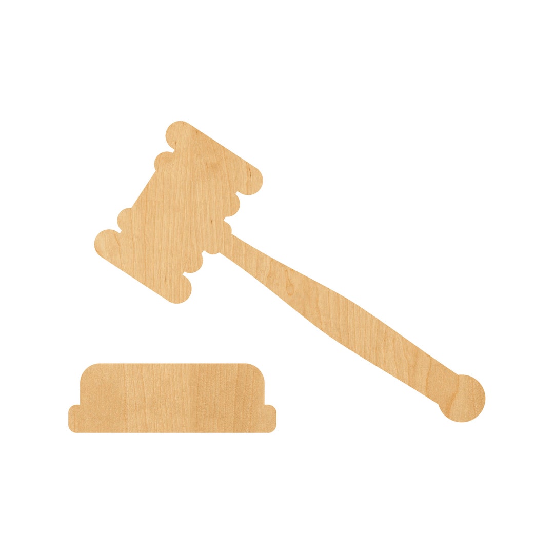 Gavel Laser Cut Out Wood Shape Craft Supply - Woodcraft Cutout - Etsy