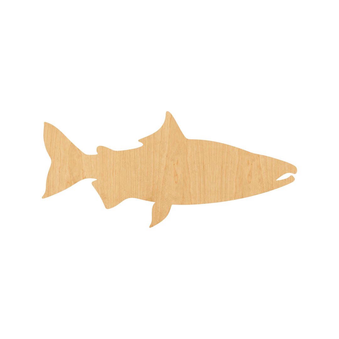 Salmon Laser Cut Out Wood Shape Craft Supply – Woodcraft Cutout - Etsy