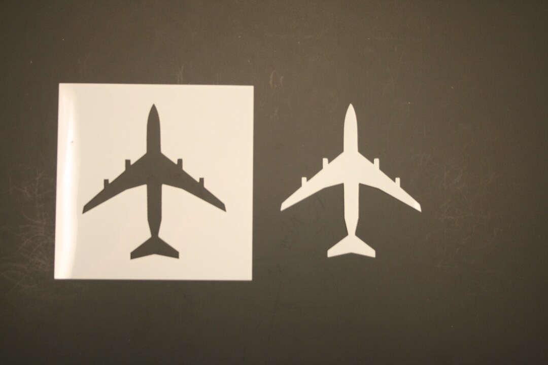 Jet Airplane 2 Reusable Mylar Stencil - Art Supplies - Etsy