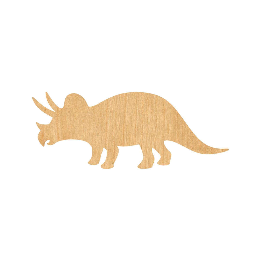 Triceratops Laser Cut Out Wood Shape Craft Supply - Woodcraft Cutout - Etsy