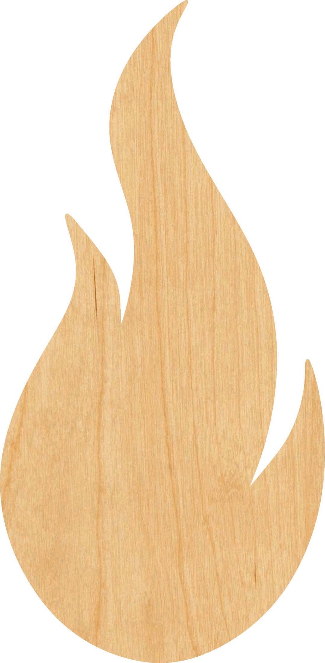 Flame Laser Cut Out Wood Shape Craft Supply - Woodcraft Cutout - Etsy