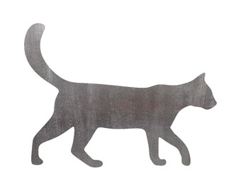 Sitting Cat Metal Cutout Shape, Wall Art Decoration for Home, Farmhouse ...