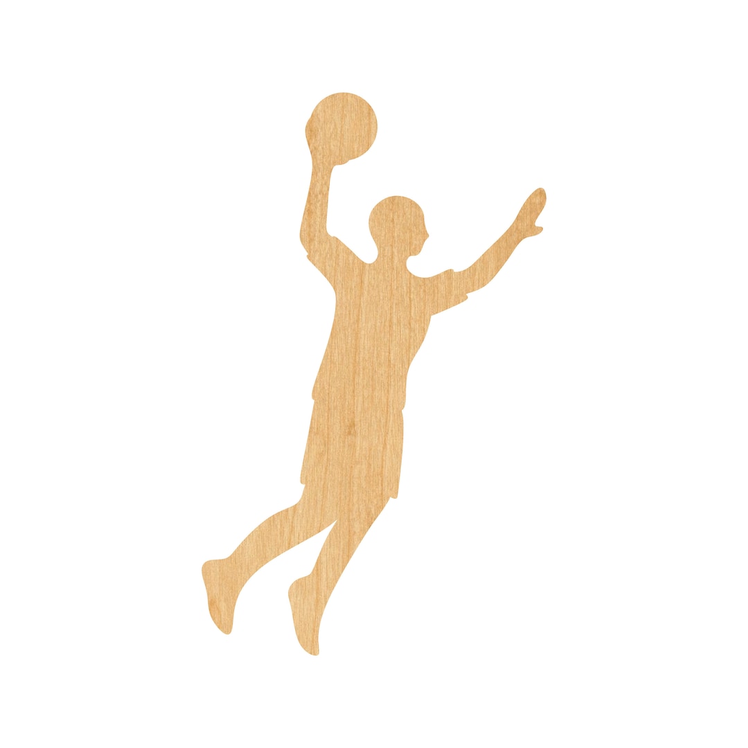 Basketball Player Laser Cut Out Wood Shape Craft Supply - Woodcraft ...