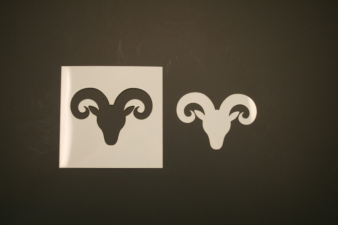 Ram Head Reusable Mylar Stencil Art Supplies - Etsy