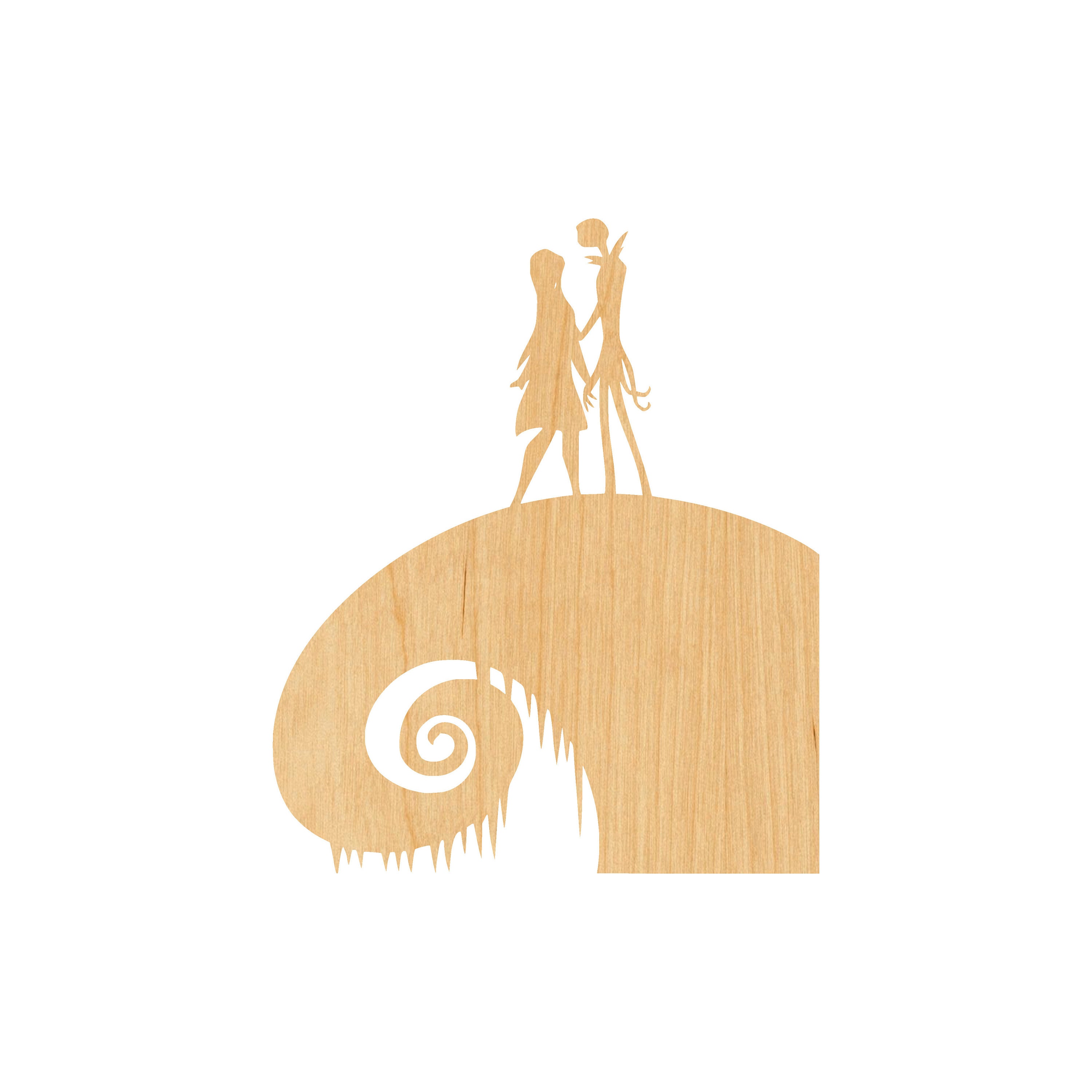 Jack and Sally Laser Cut Out Wood Shape Craft Supply - Woodcraft Cutout ...