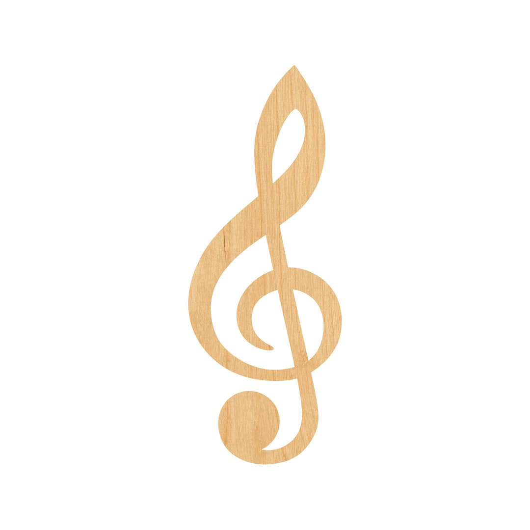 Treble Clef Laser Cut Out Wood Shape Craft Supply - Woodcraft Cutout - Etsy