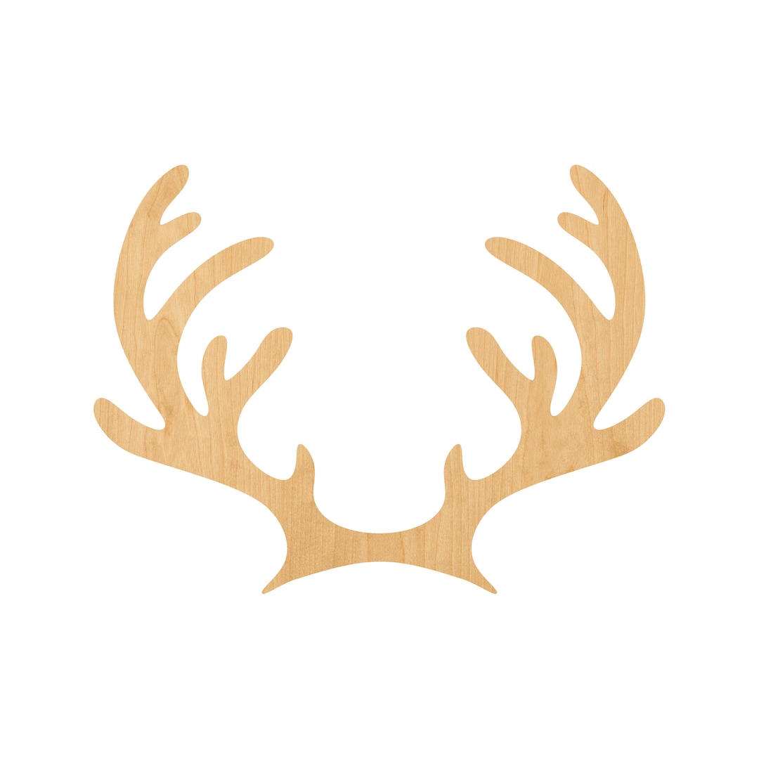 Reindeer Antlers Laser Cut Out Wood Shape Craft Supply – Woodcraft ...