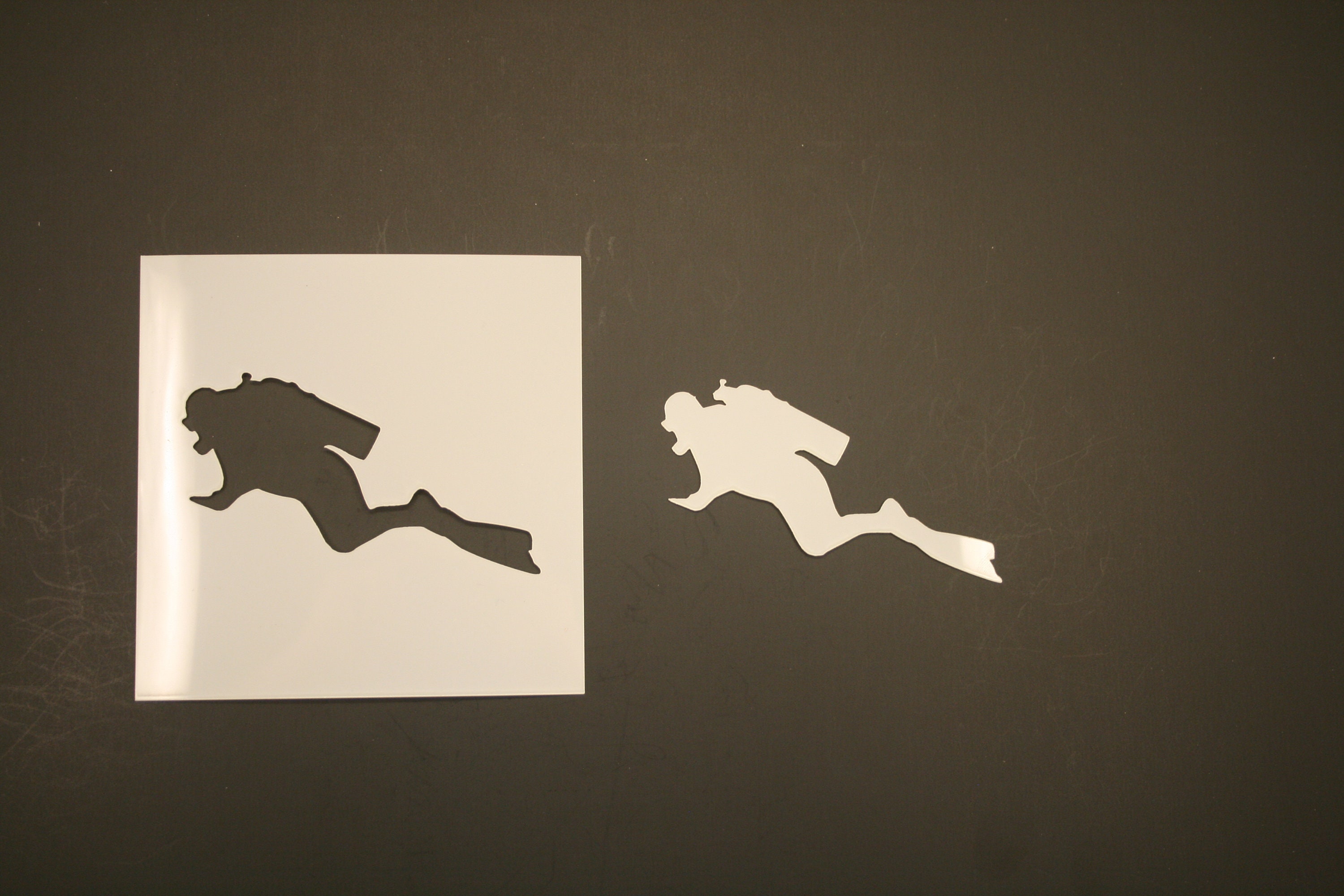 Scuba Diver 2 Reusable Mylar Stencil Art Supplies | Etsy