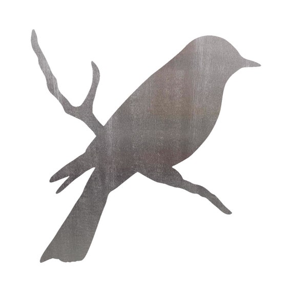 Bird on Branch Steel Cut Out Shape Metal Art Decoration Home - Etsy