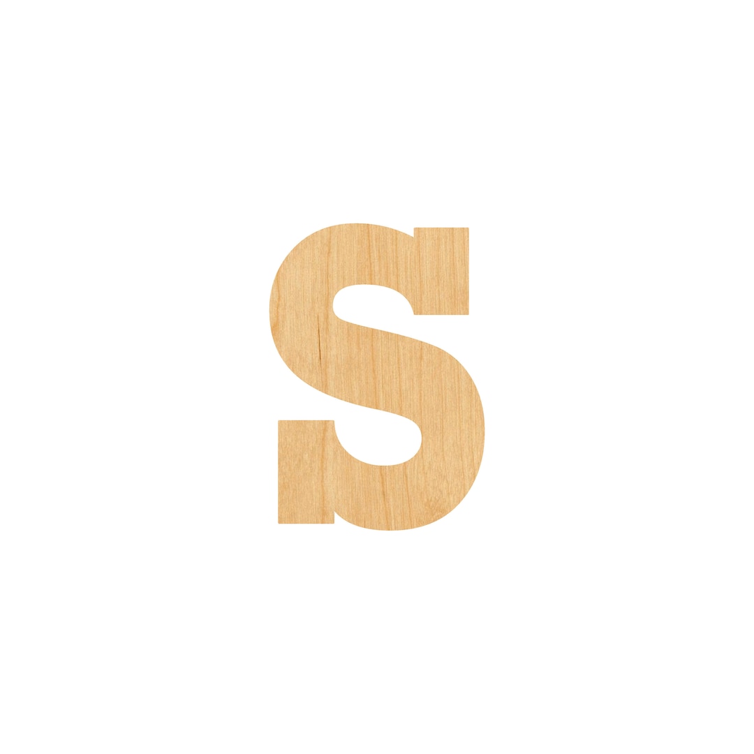 Lowercase Letter S Laser Cut Out Wood Shape Craft Supply - Woodcraft ...