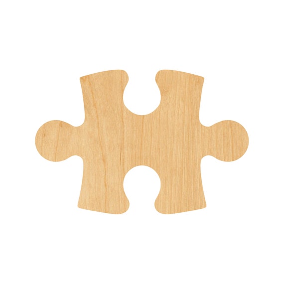 Puzzle Piece Laser Cut Out Wood Shape Craft Supply Woodcraft | Etsy