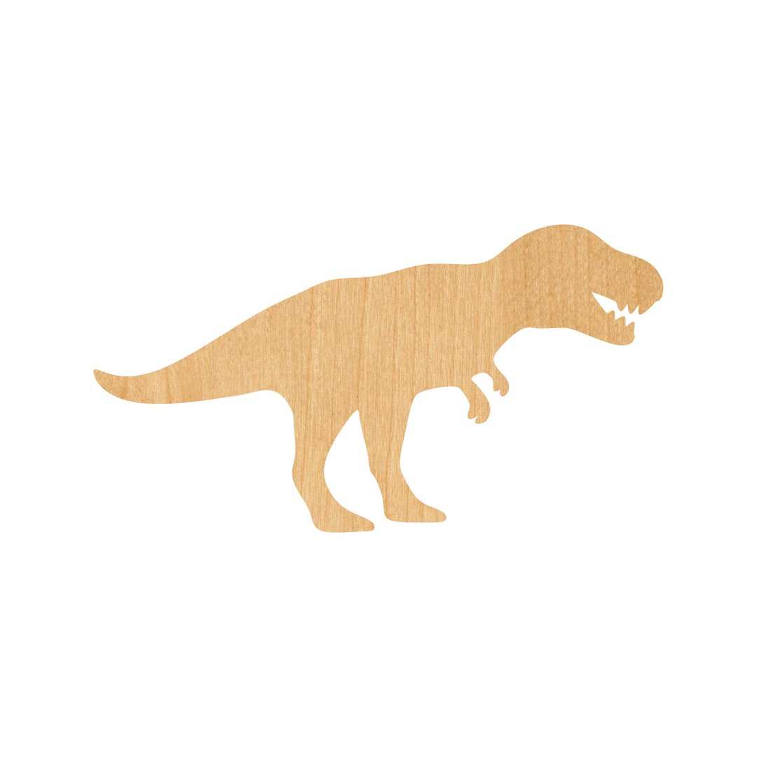 T Rex Laser Cut Out Wood Shape Craft Supply - Woodcraft Cutout - Etsy
