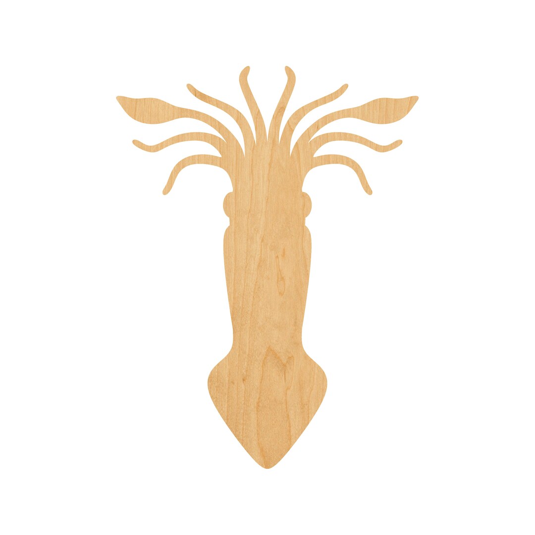 Squid Laser Cut Out Wood Shape Craft Supply – Woodcraft Cutout - Etsy