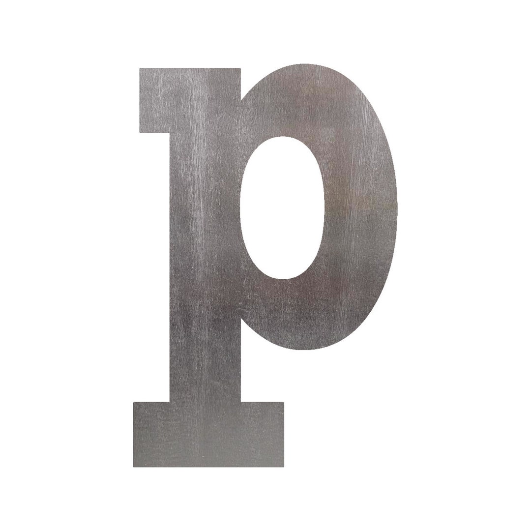 Lowercase Letter P Steel Cut Out Shape Metal Art Decoration Home Decor ...
