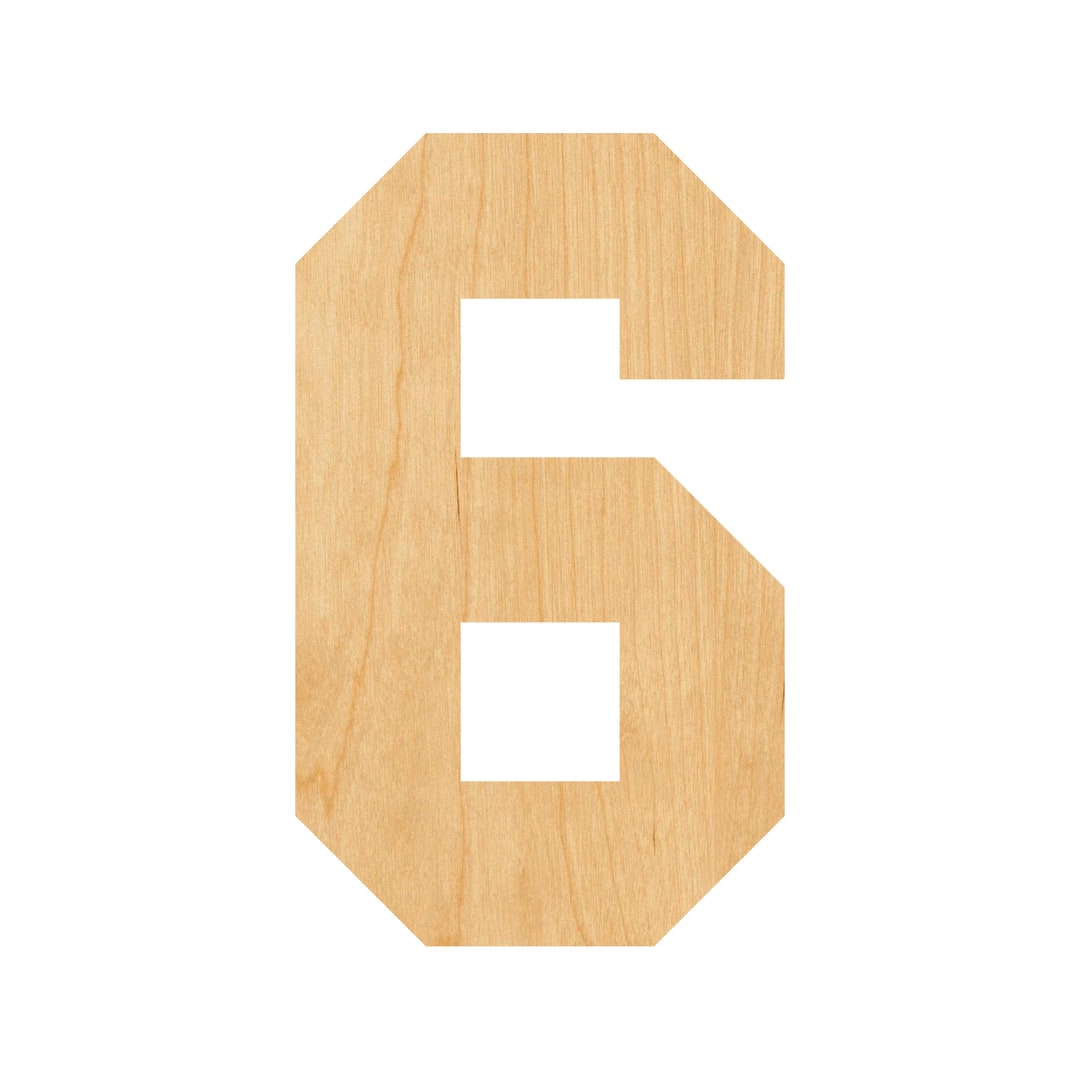Number 6 Laser Cut Out Wood Shape Craft Supply - Woodcraft Cutout - Etsy