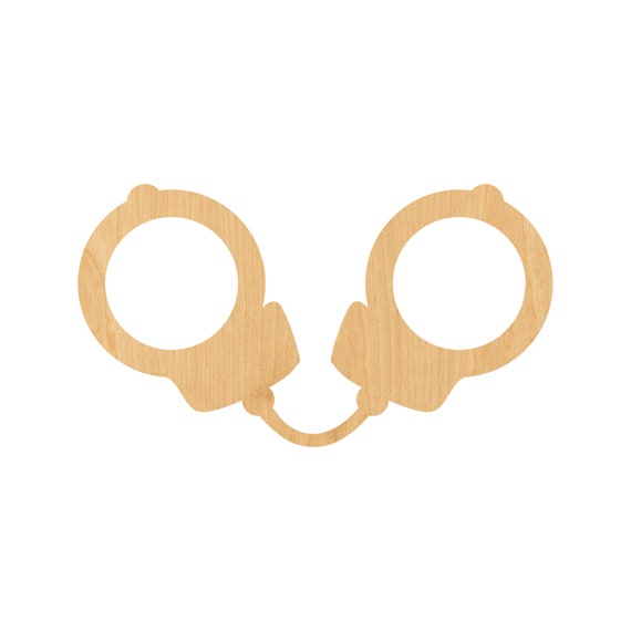 Handcuff Laser Cut Out Wood Shape Craft Supply Woodcraft | Etsy