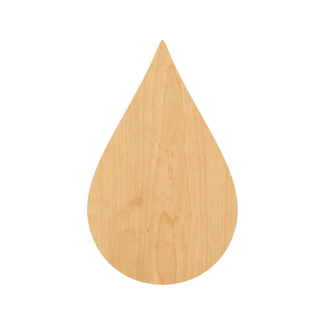 Raindrop Laser Cut Out Wood Shape Craft Supply - Woodcraft Cutout - Etsy