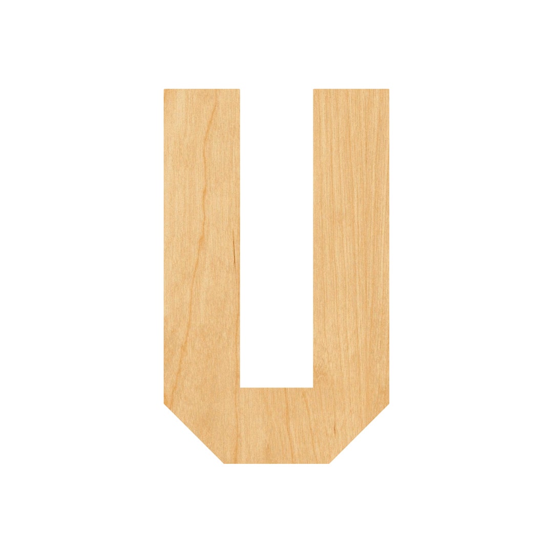 Letter U Laser Cut Out Wood Shape Craft Supply - Woodcraft Cutout - Etsy