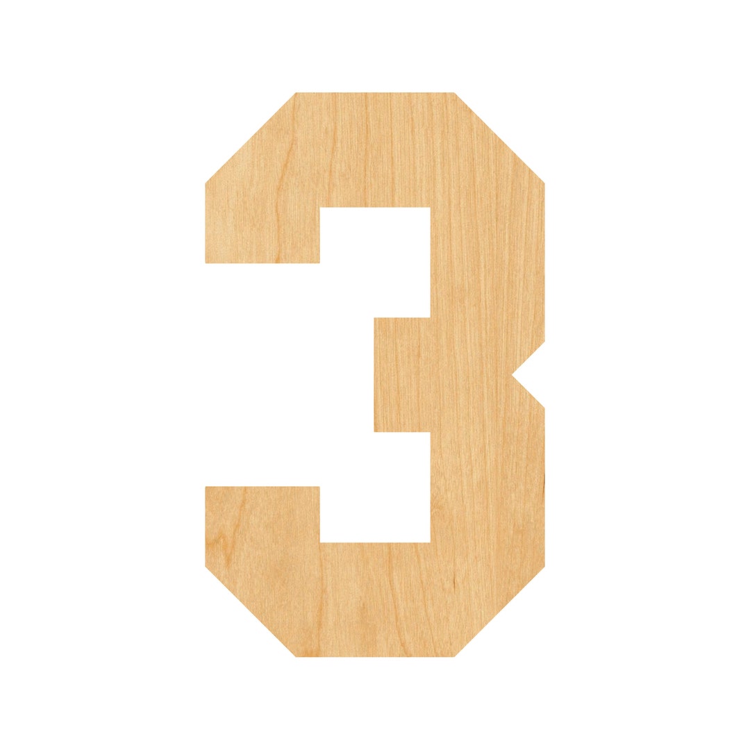 Number 3 Laser Cut Out Wood Shape Craft Supply - Woodcraft Cutout - Etsy
