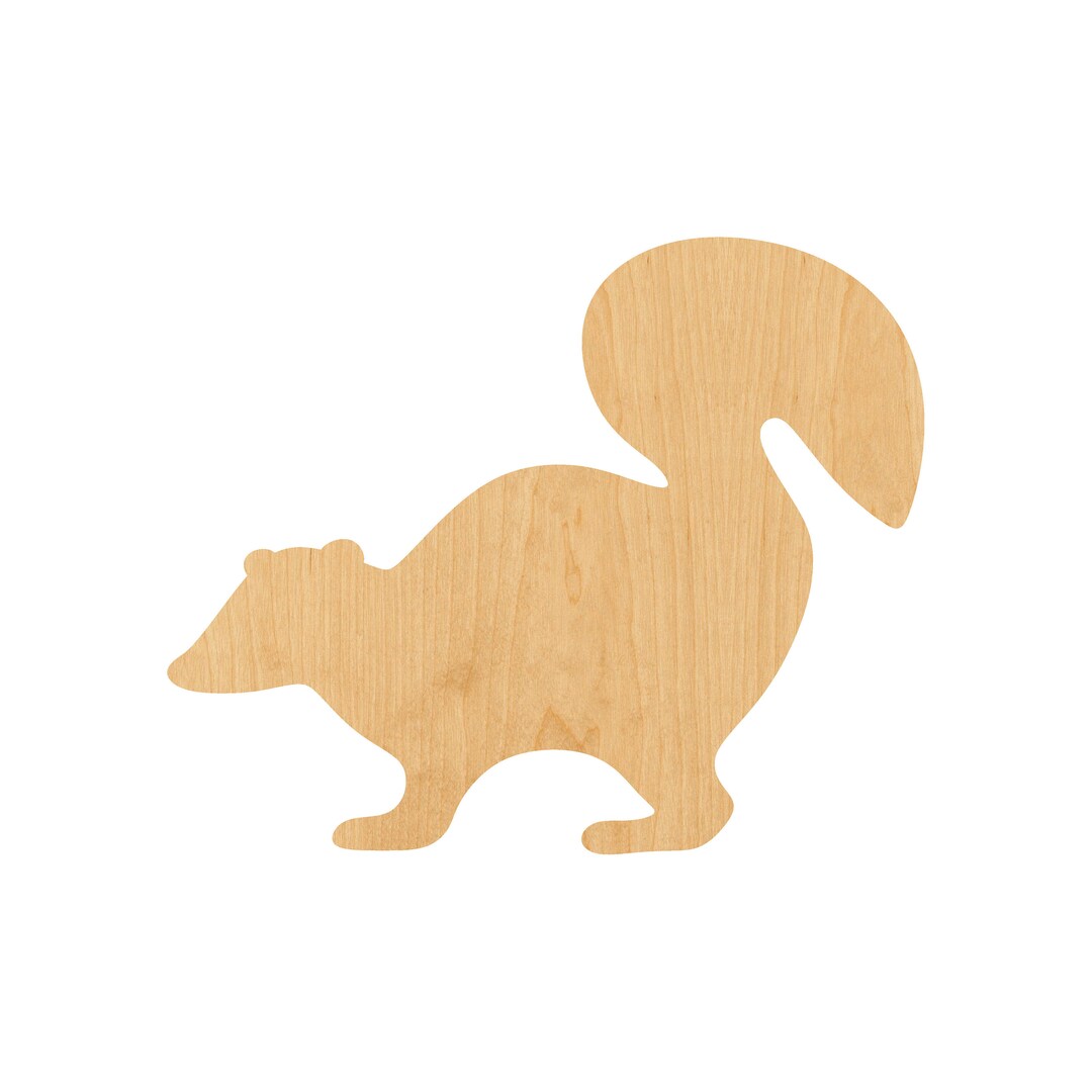 Skunk Laser Cut Out Wood Shape Craft Supply Woodcraft Cutout - Etsy