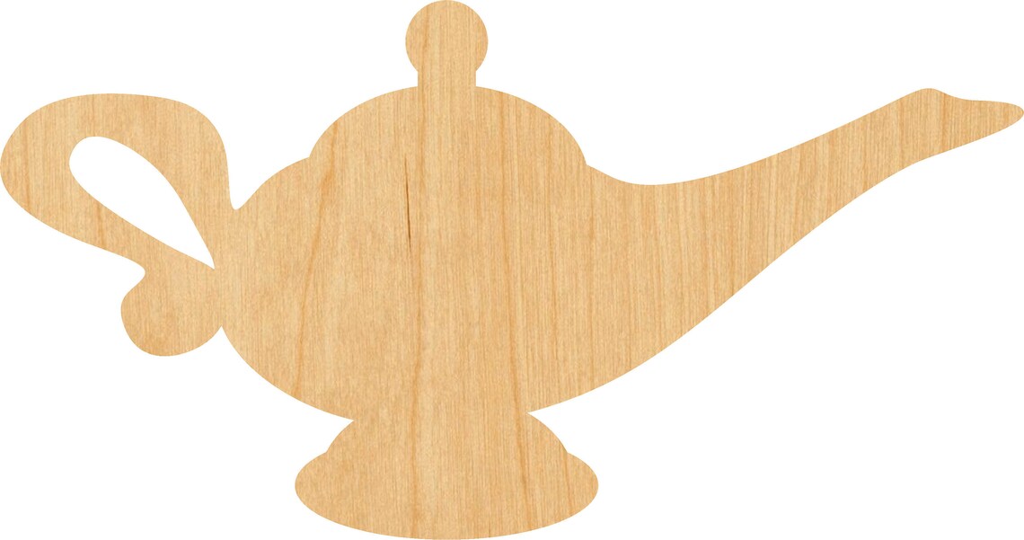 Genie Lamp Laser Cut Out Wood Shape Craft Supply Woodcraft | Etsy