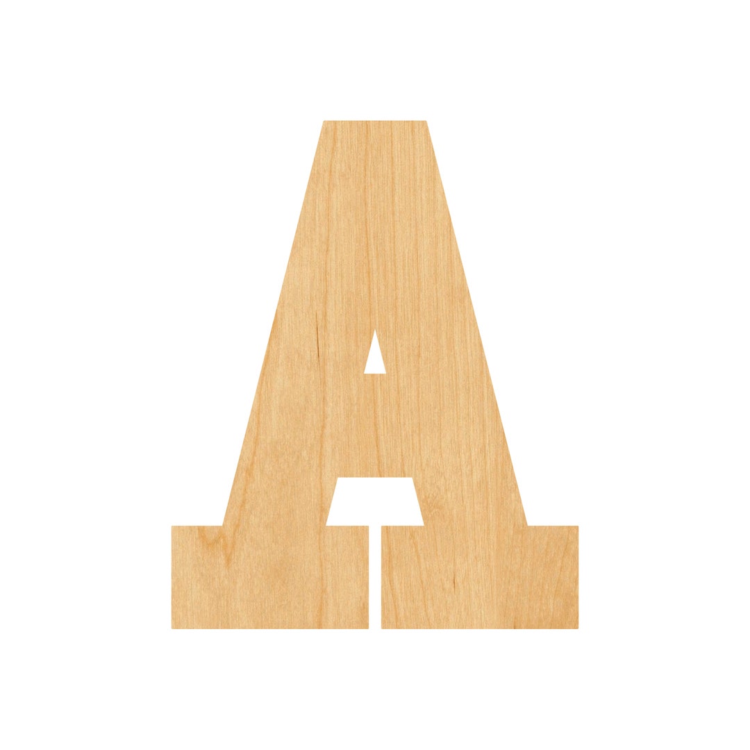 Letter A Laser Cut Out Wood Shape Craft Supply - Woodcraft Cutout - Etsy