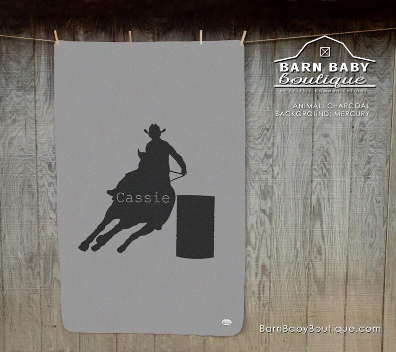 Personalized Rodeo Barrel Racer Throw Name Blanket Farm - Etsy