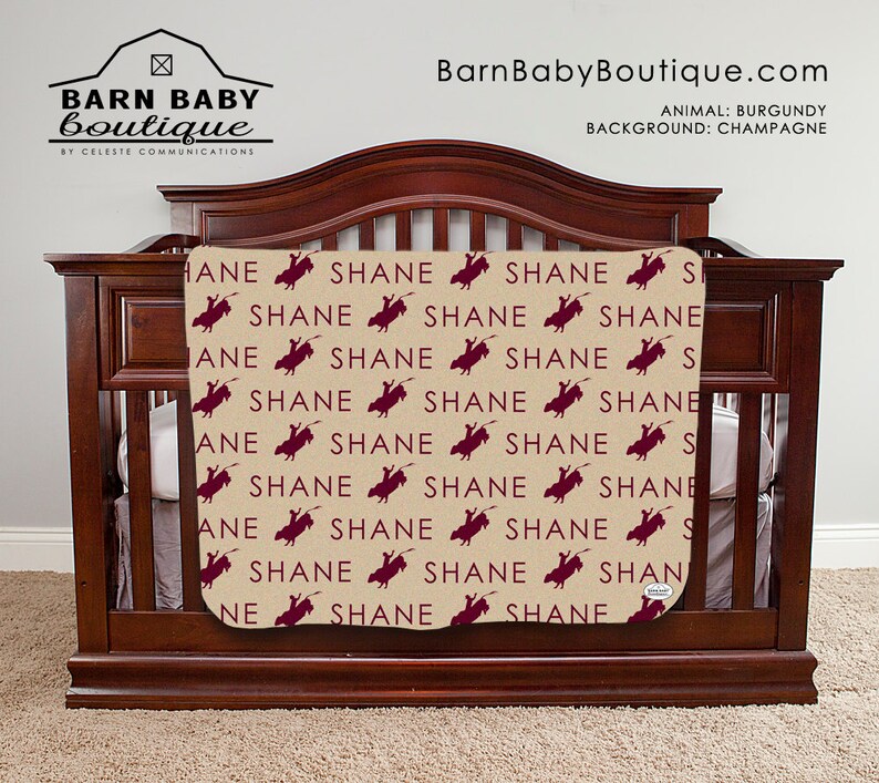Personalized Bull Rider Rodeo Baby Blanket Cowboy Nursery - Etsy