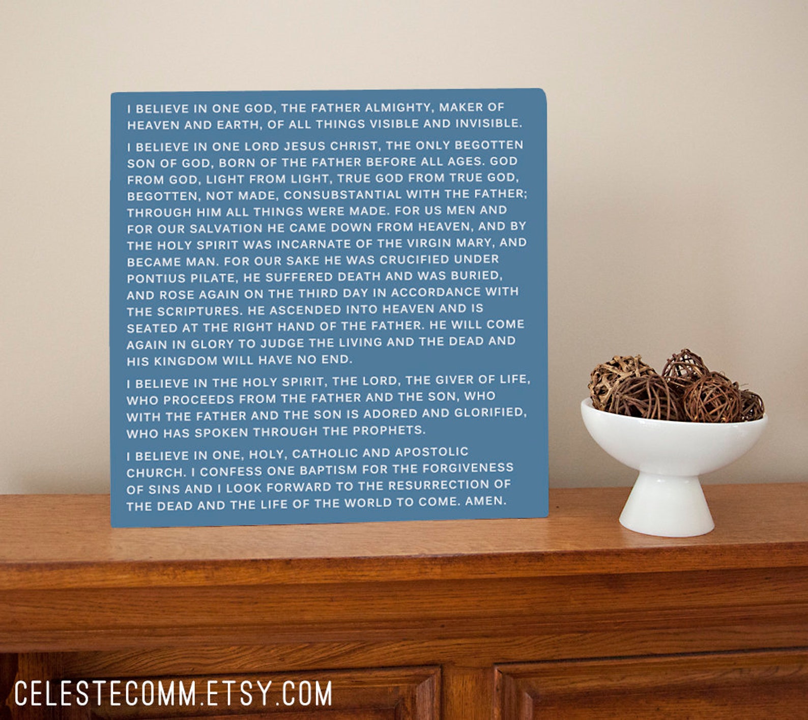 Nicene Creed Metal Sign Wall Art Print Catholic Creed - Etsy