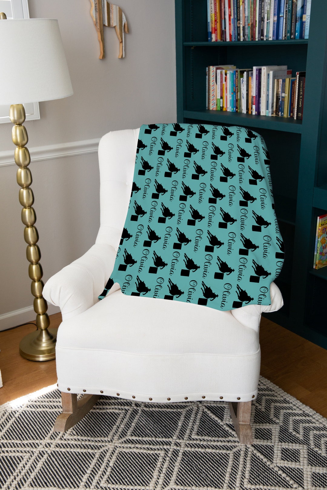 Personalized Rodeo Barrel Racer Throw Blanket- Farm Bedding, Fleece ...