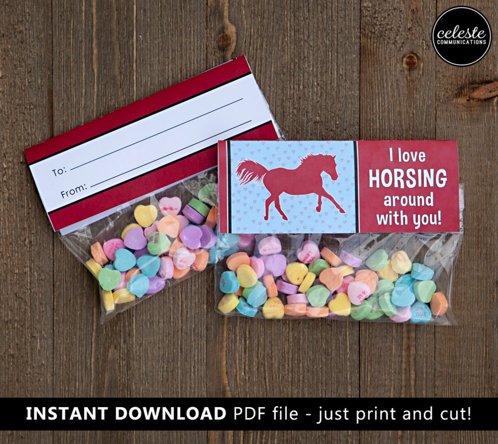 PRINTABLE Rodeo Assortment Valentine Treat Bag Toppers for - Etsy