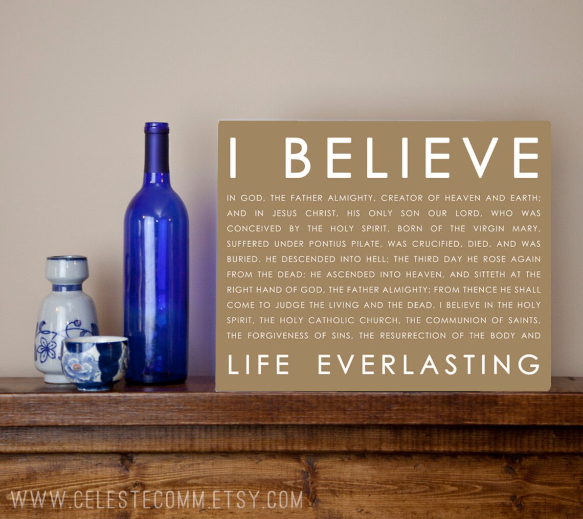 Apostle's Creed Christian Metal Sign Wall Art 10 Color - Etsy