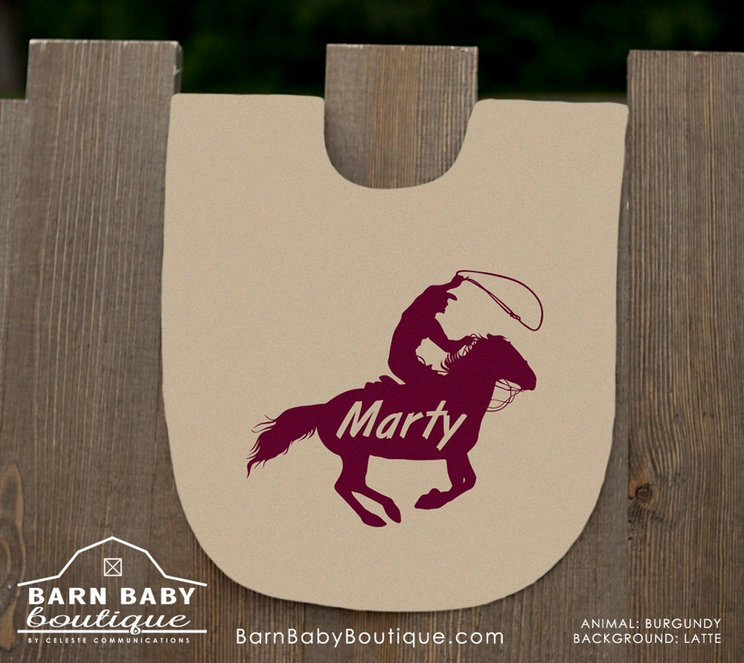 Personalized Roper Rodeo Baby Name Bib - Cowboy Cowgirl Nursery Fleece ...