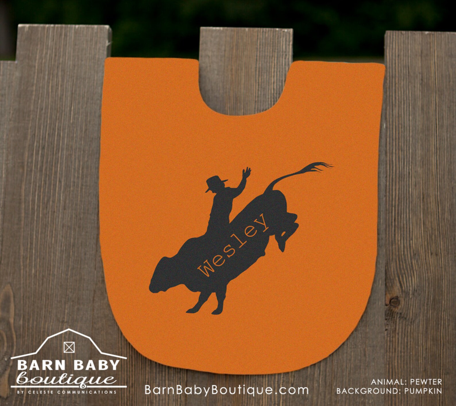 Personalized Bull Rider Rodeo Baby Name Bib - Cowboy Nursery, Fleece ...