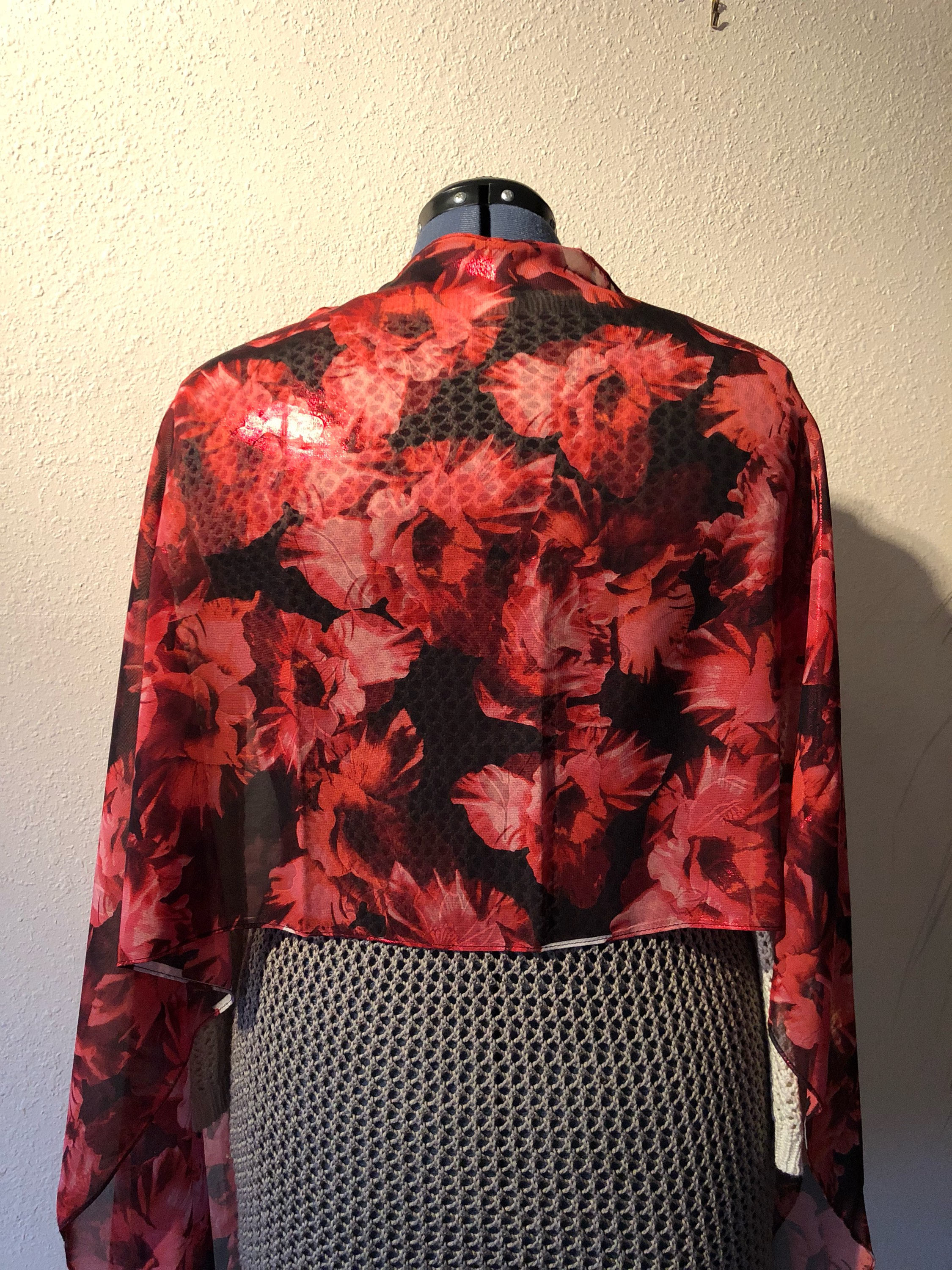 Evening Wear Scarf/ Chiffon Scarf/ Red Scarf /gift Idea/ - Etsy