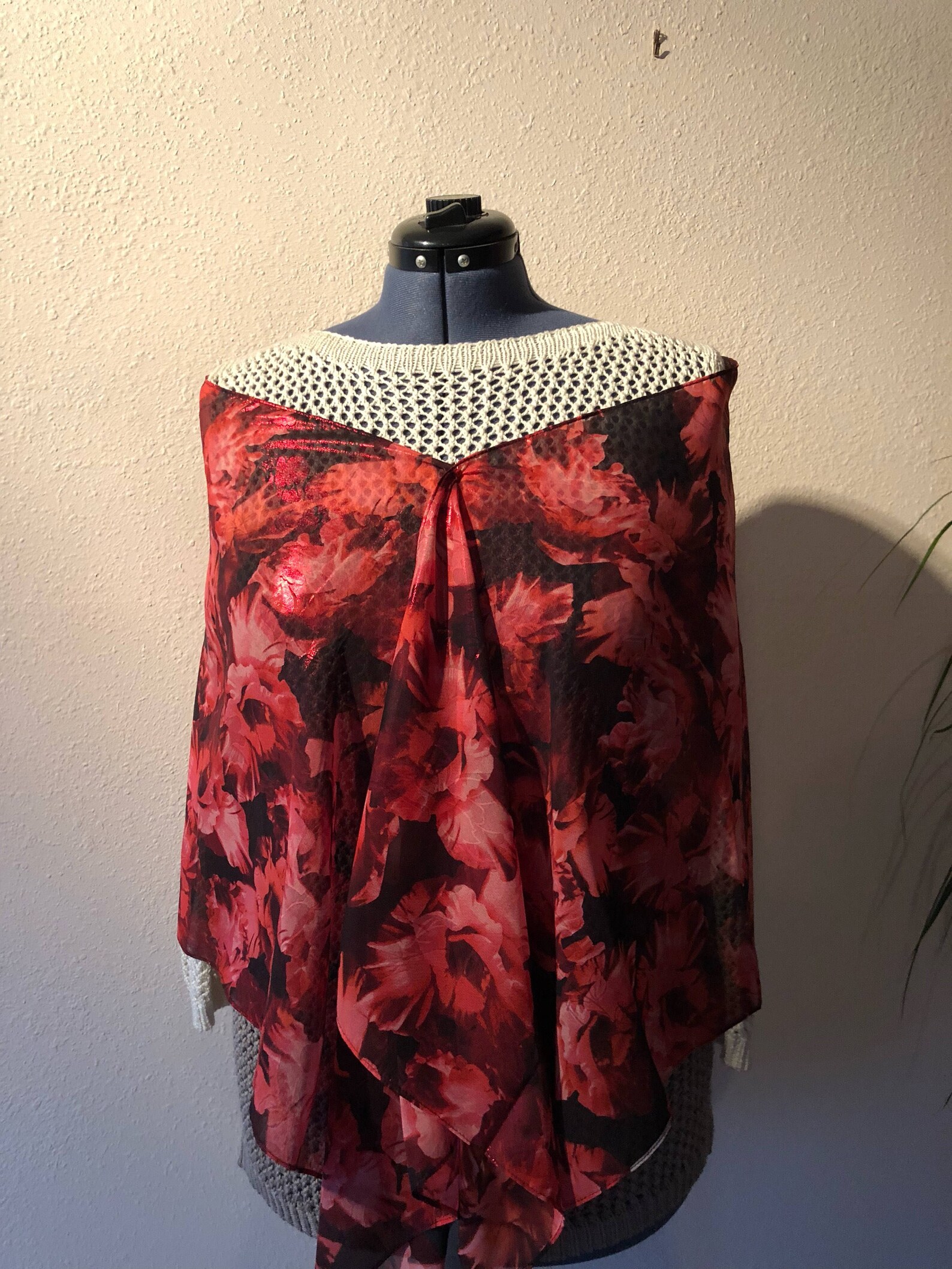 Evening Wear Scarf/ Chiffon Scarf/ Red Scarf /gift Idea/ - Etsy