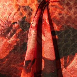 Evening Wear Scarf/ Chiffon Scarf/ Red Scarf /gift Idea/ Mother's Day ...