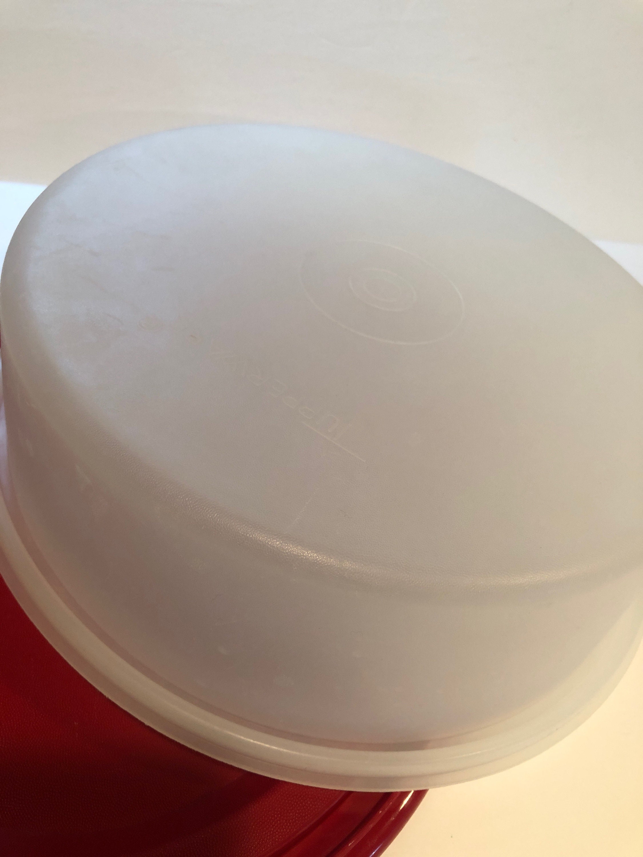 Vintage Tupperware 1970s Red Pie Cake Keeper/carrier 719-1 W/ White ...
