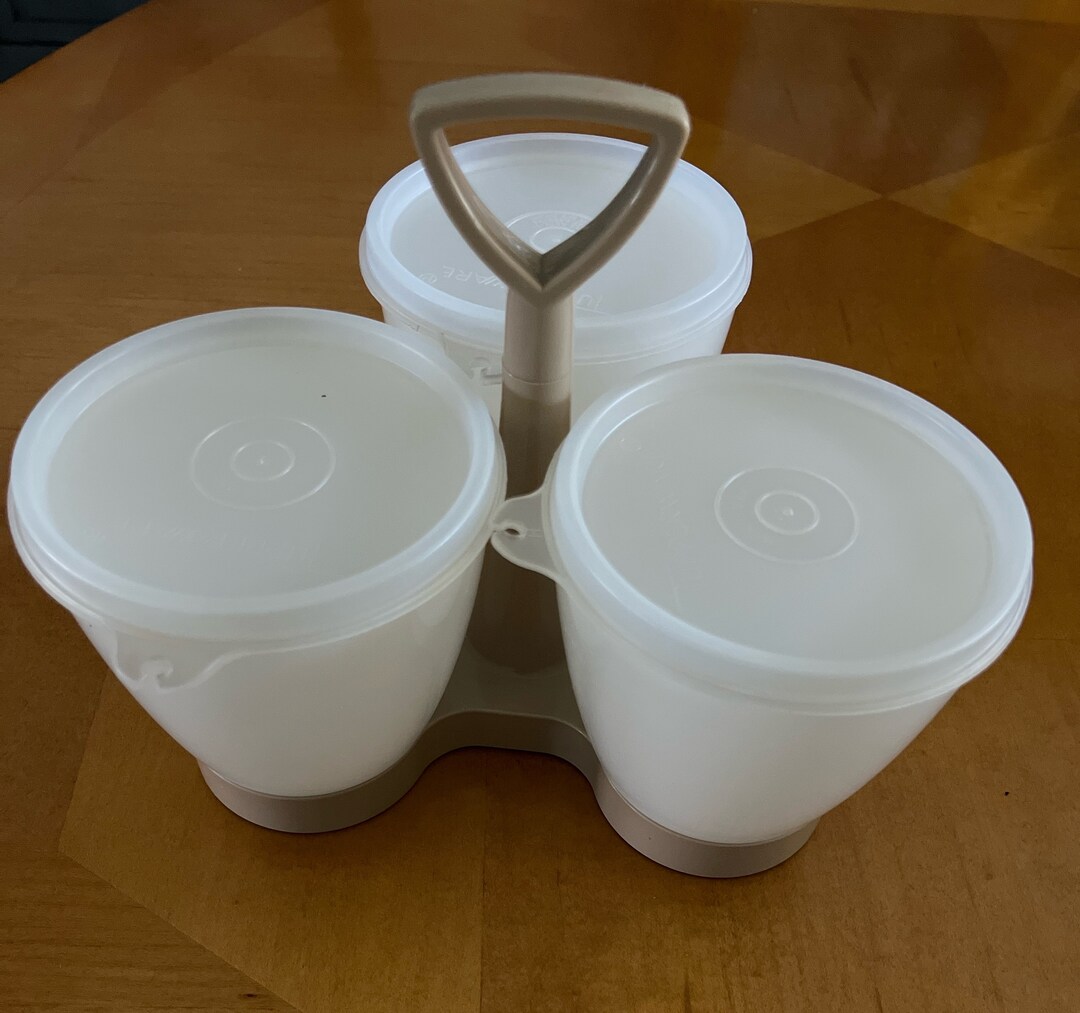 Vintage Tupperware Condiment Caddy 757 Almond Beige - Etsy