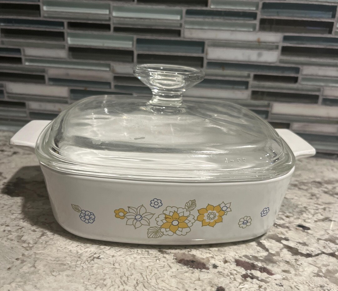 Corning Ware Floral Bouquet A-1-B, Ovintagene Quart Casserole Dish With ...