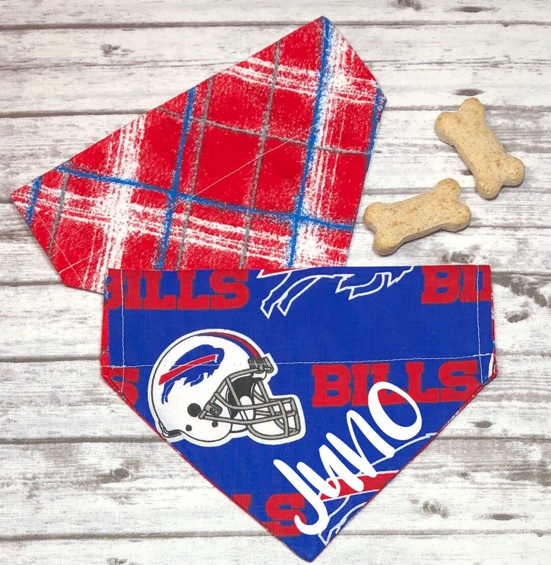 Buffalo Bills Dog Bandana, Bills Dog Bandana, Reversible, Slide on ...