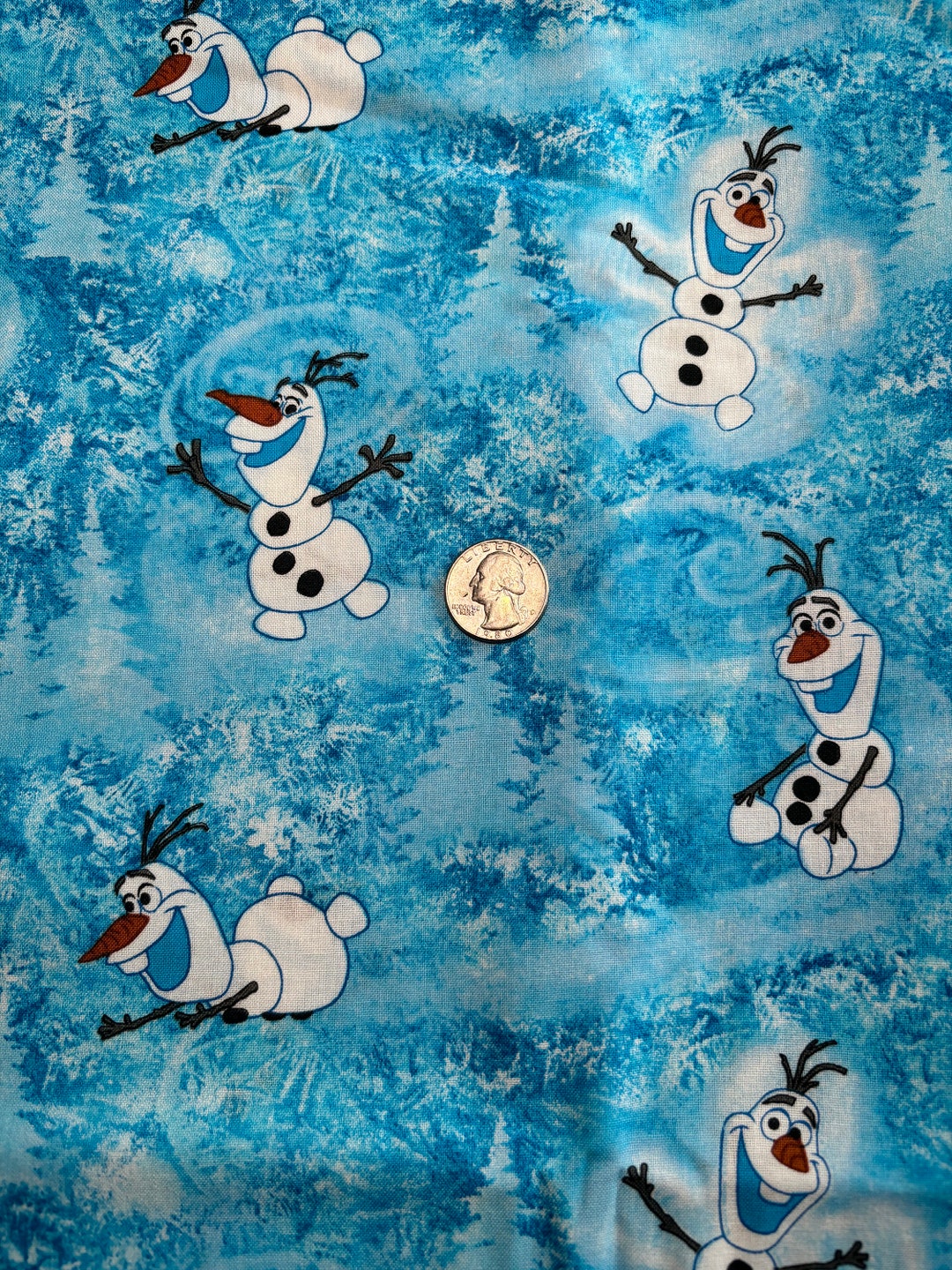 Frozen Disney Cotton Fabric Olaf NEW 1 Yard - Etsy
