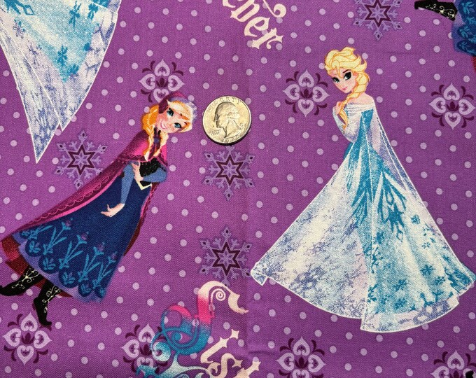Frozen Disney Cotton Fabric anna Elsa NEW 1 Yard - Etsy