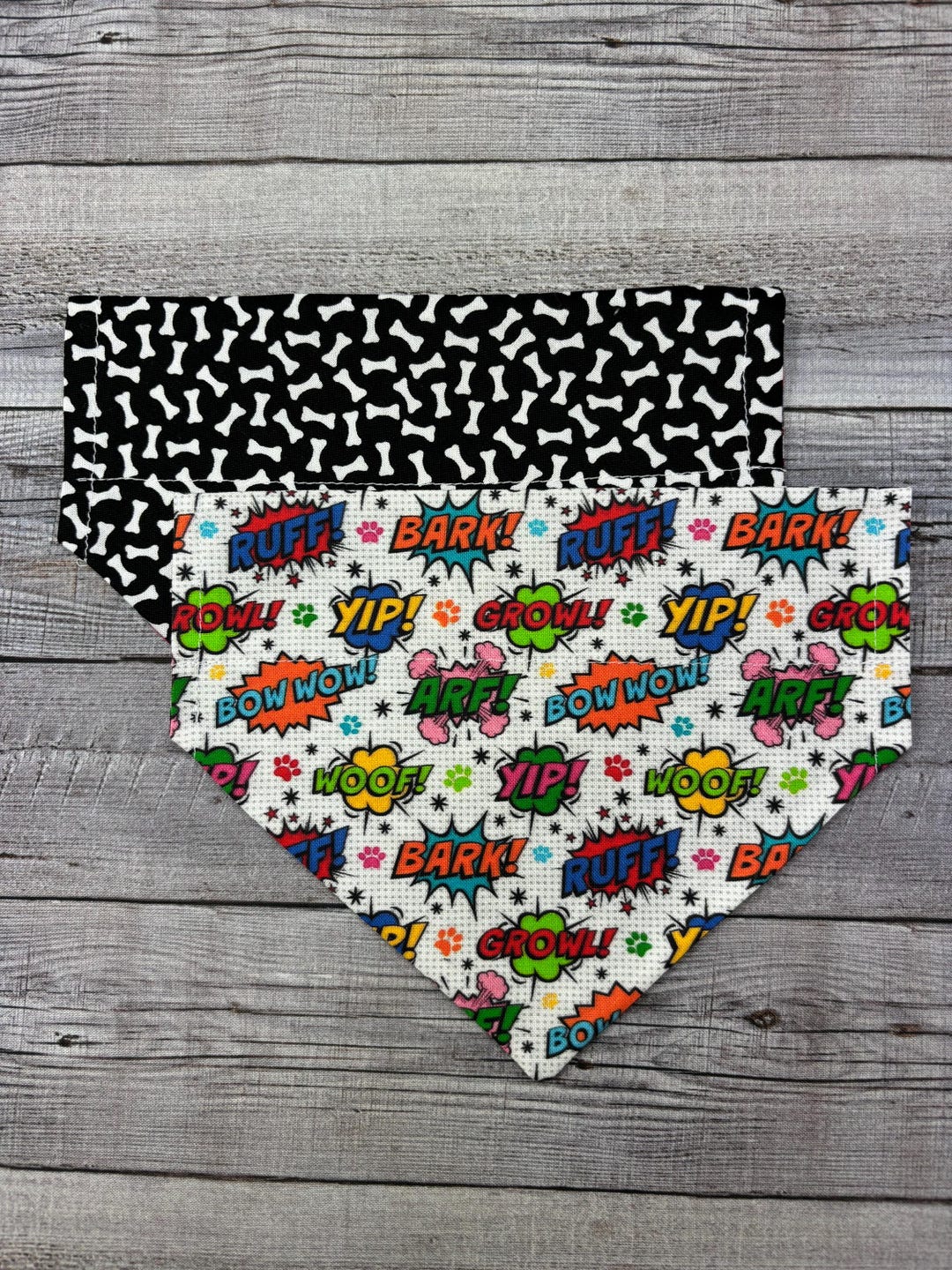 Superhero Dog Bandana, Reversible, Slide on Collar, Personalized Option ...