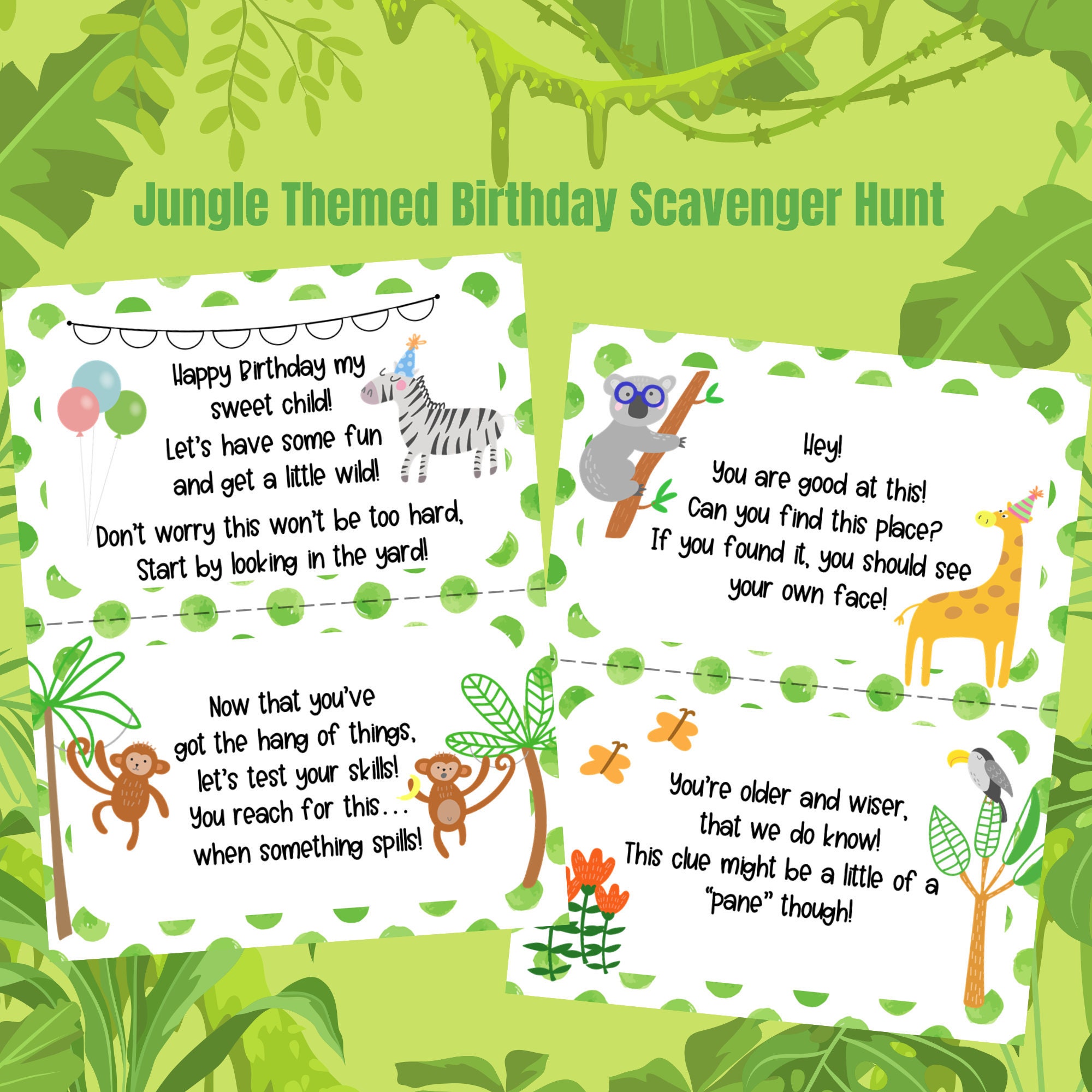 Jungle Safari Scavenger Hunt Ideas