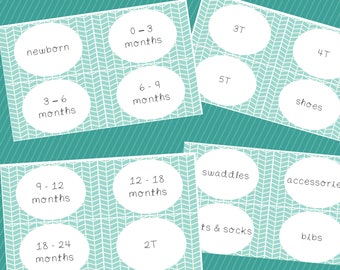Baby Clothes Organization, Nursery Organization, Storage Labels ...