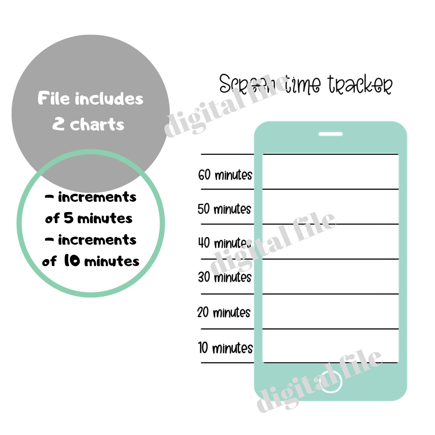 Screen Time Tracker, Printable, Screen Time Chart, Screen Time ...